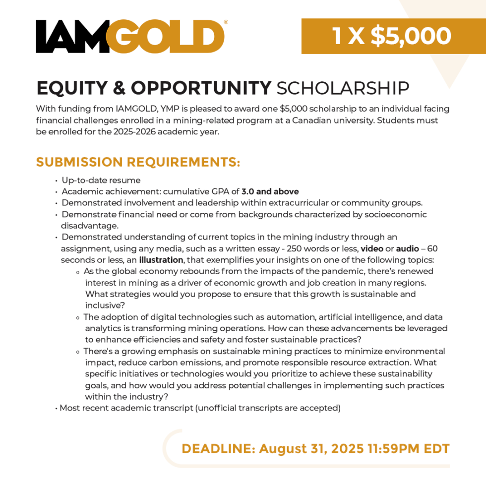 Applications 2025 | YMP Scholarship Fund